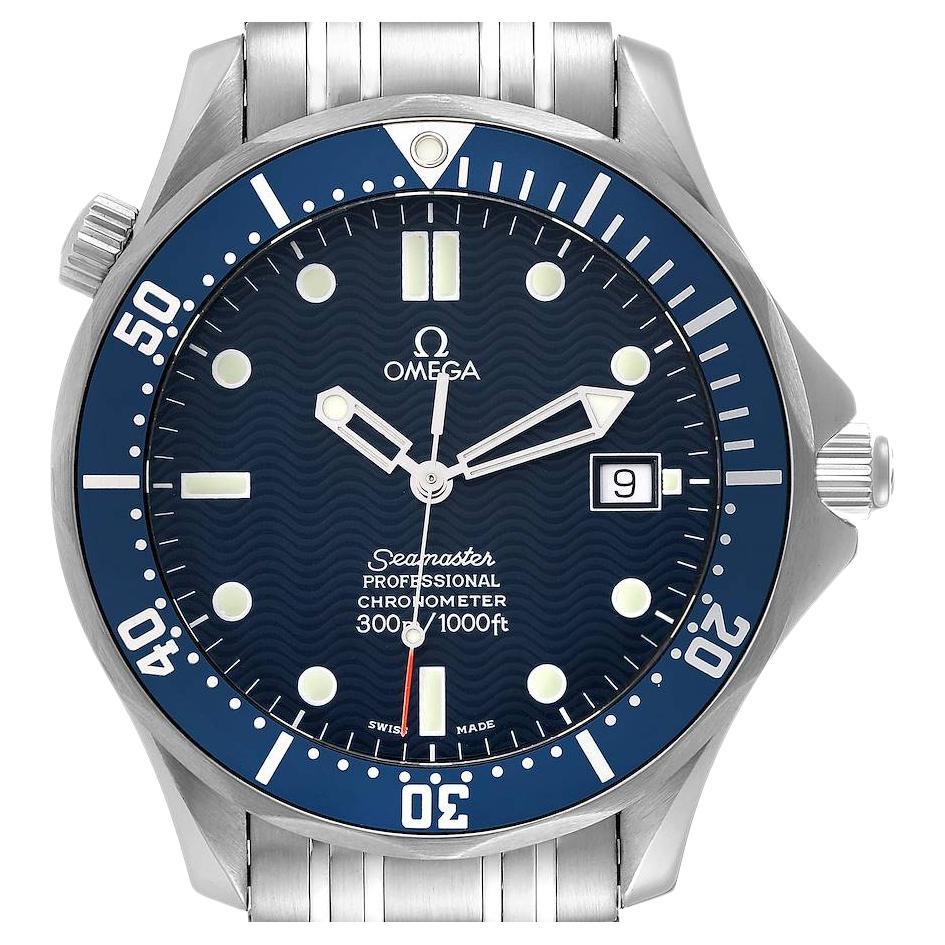 Omega Seamaster 300M Stainless Steel Blue Dial Quartz Men's Watch 2561.80.00 at 1stDibs