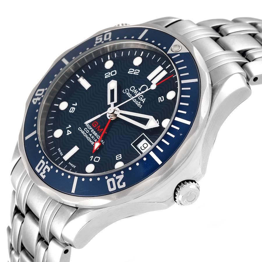 Omega Seamaster Diver 300M GMT Steel Co-Axial Blue Dial Mens Watch 2535.80.00 at 1stDibs | omega ...