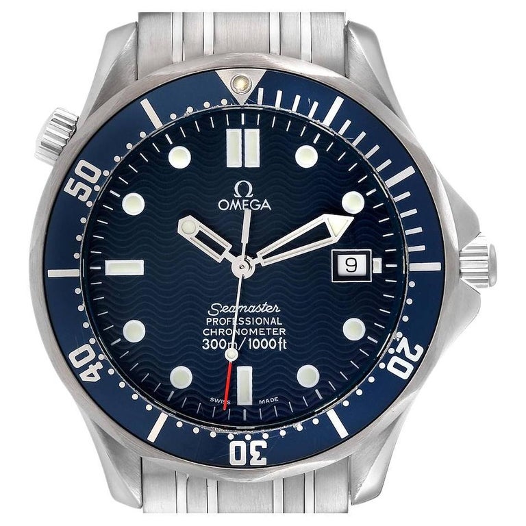 Omega Seamaster Diver 300M James Bond Blaues Zifferblatt Stahl-Herrenuhr 2531.80,00 im Angebot ...