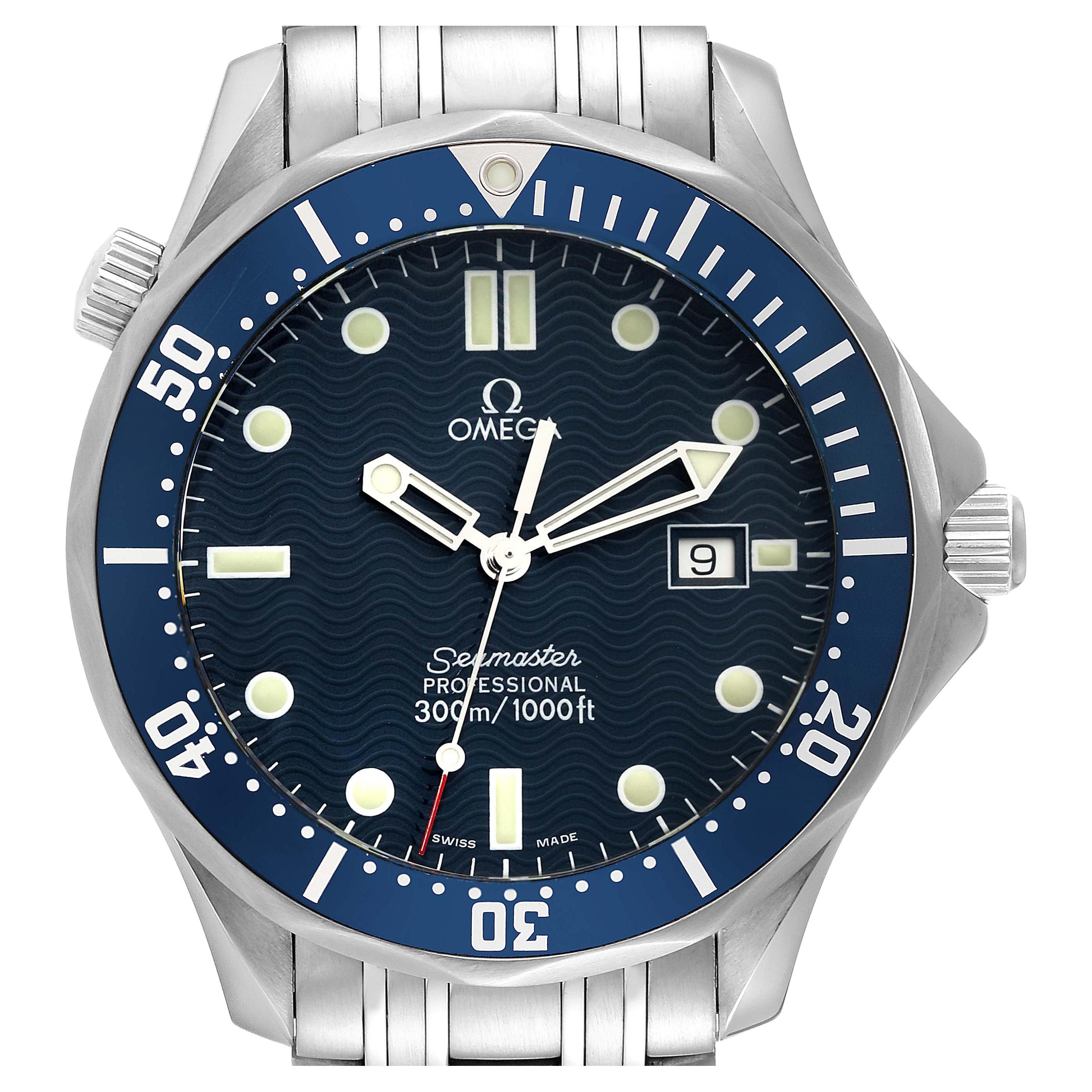 Omega Seamaster Diver 300m James Bond Steel Quartz Mens Watch 2541.80. ...