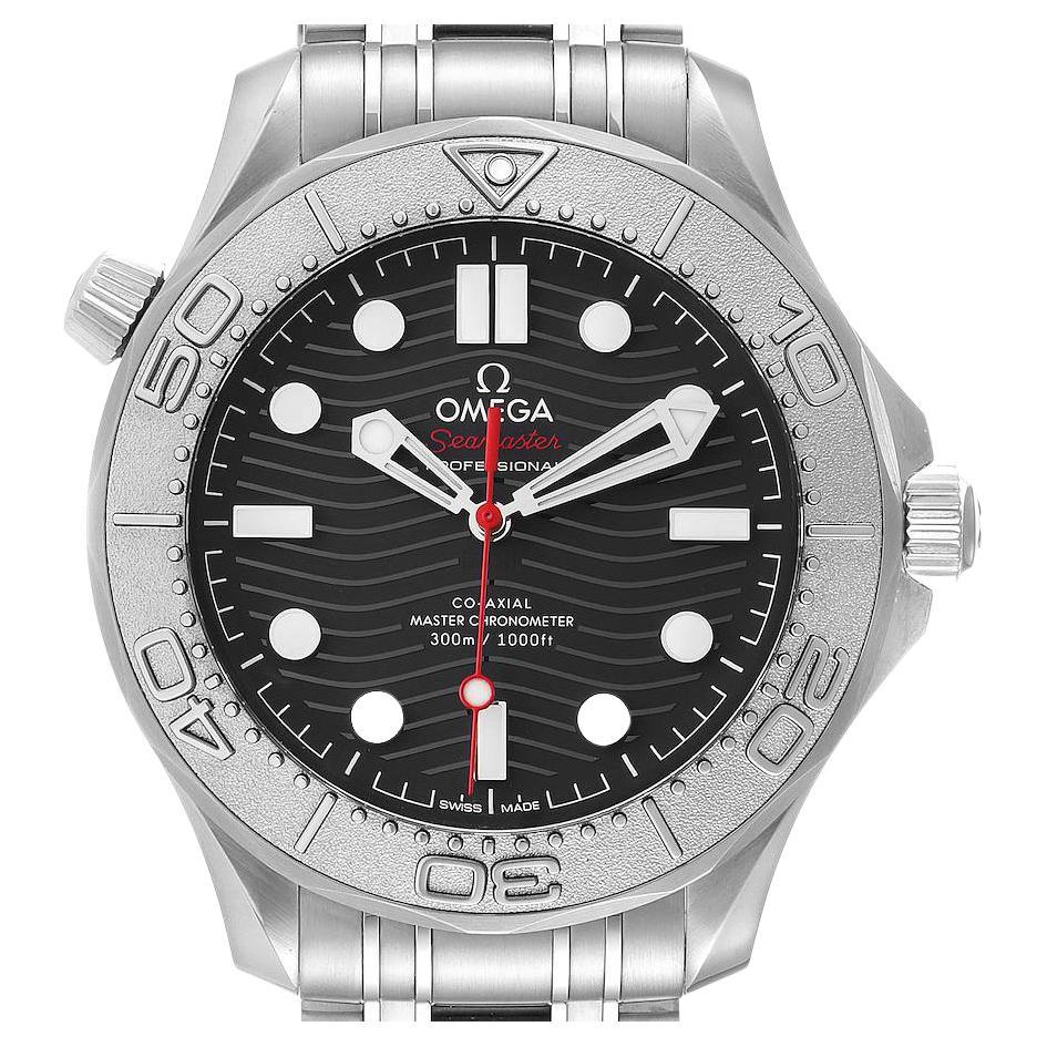 Omega Seamaster Diver 300M Steel White Wave Dial Mens Watch 210.30.42 ...