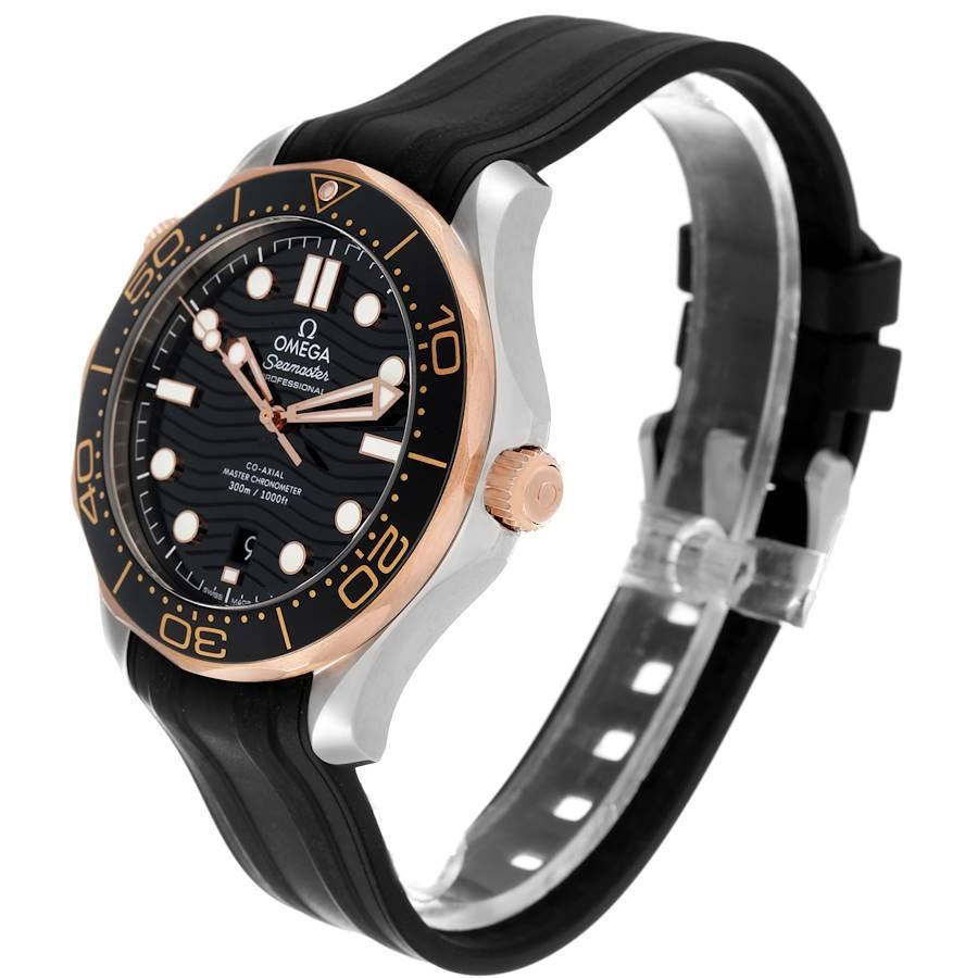 Omega Seamaster Diver 300M Steel Rose Gold Mens Watch 210.22.42.20.01 ...