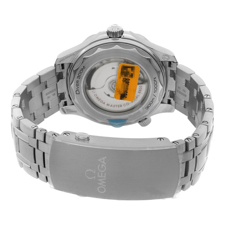 Omega Seamaster Diver 300M Steel White Wave Dial Mens Watch 210.30.42.20.04.001 For Sale at 1stDibs