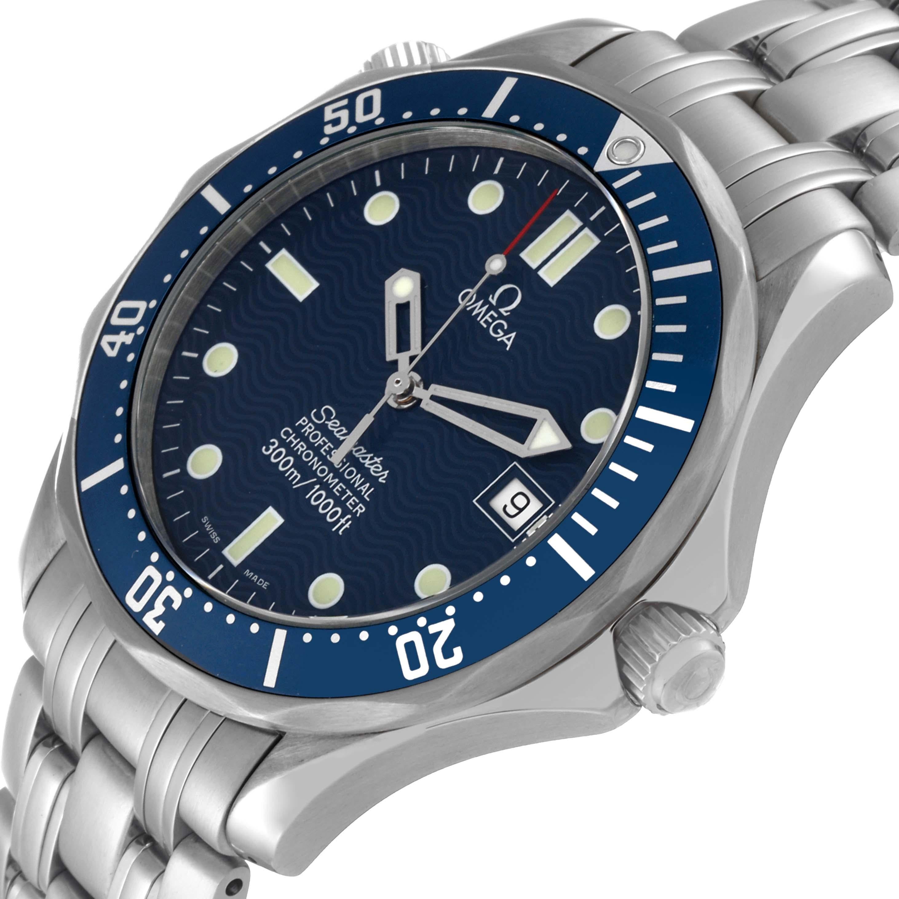 Omega Seamaster Diver 300mm Blue Dial Steel Mens Watch 2531.80.00 Box ...