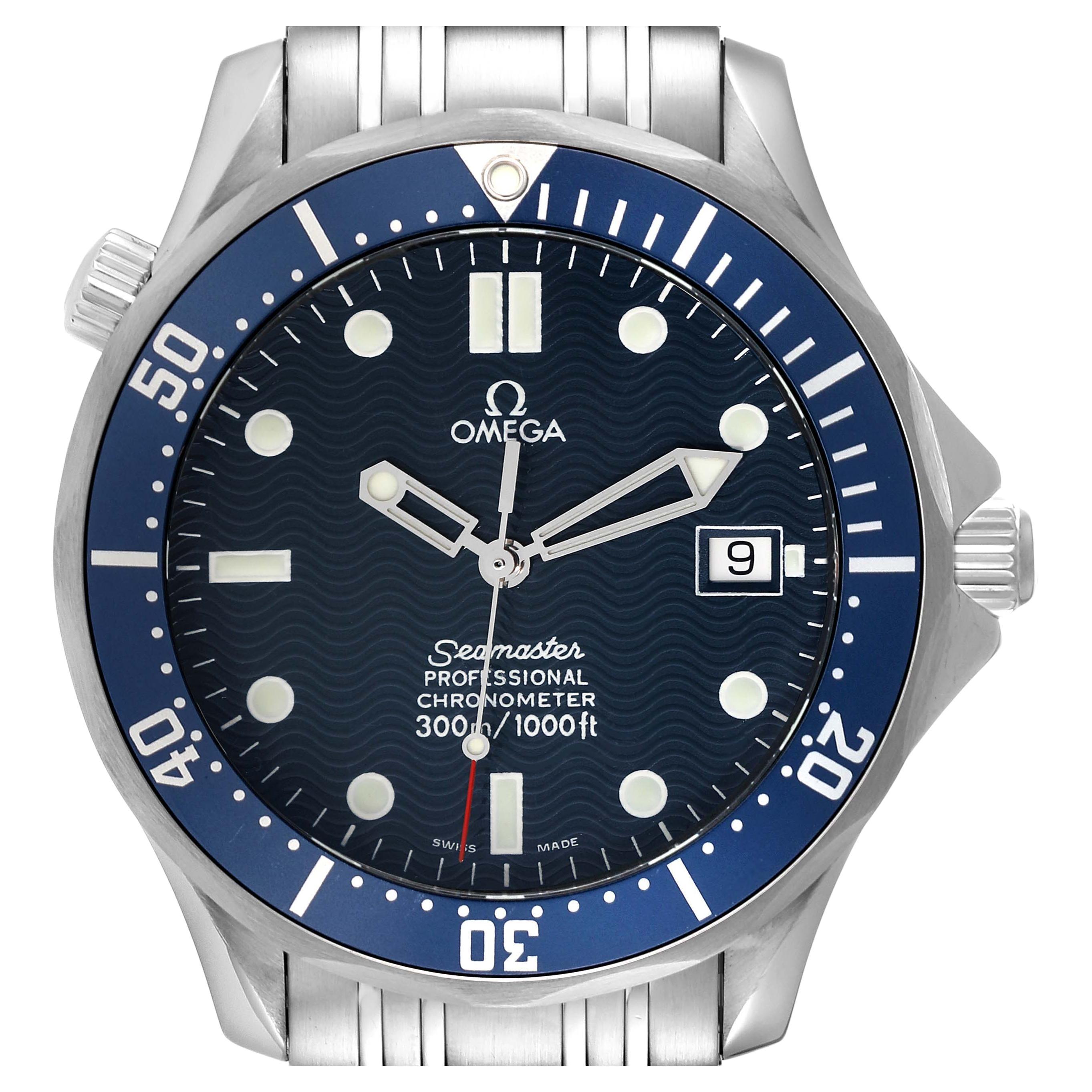 Omega Seamaster Diver 300mm Blue Dial Steel Mens Watch 2531.80.00 For ...
