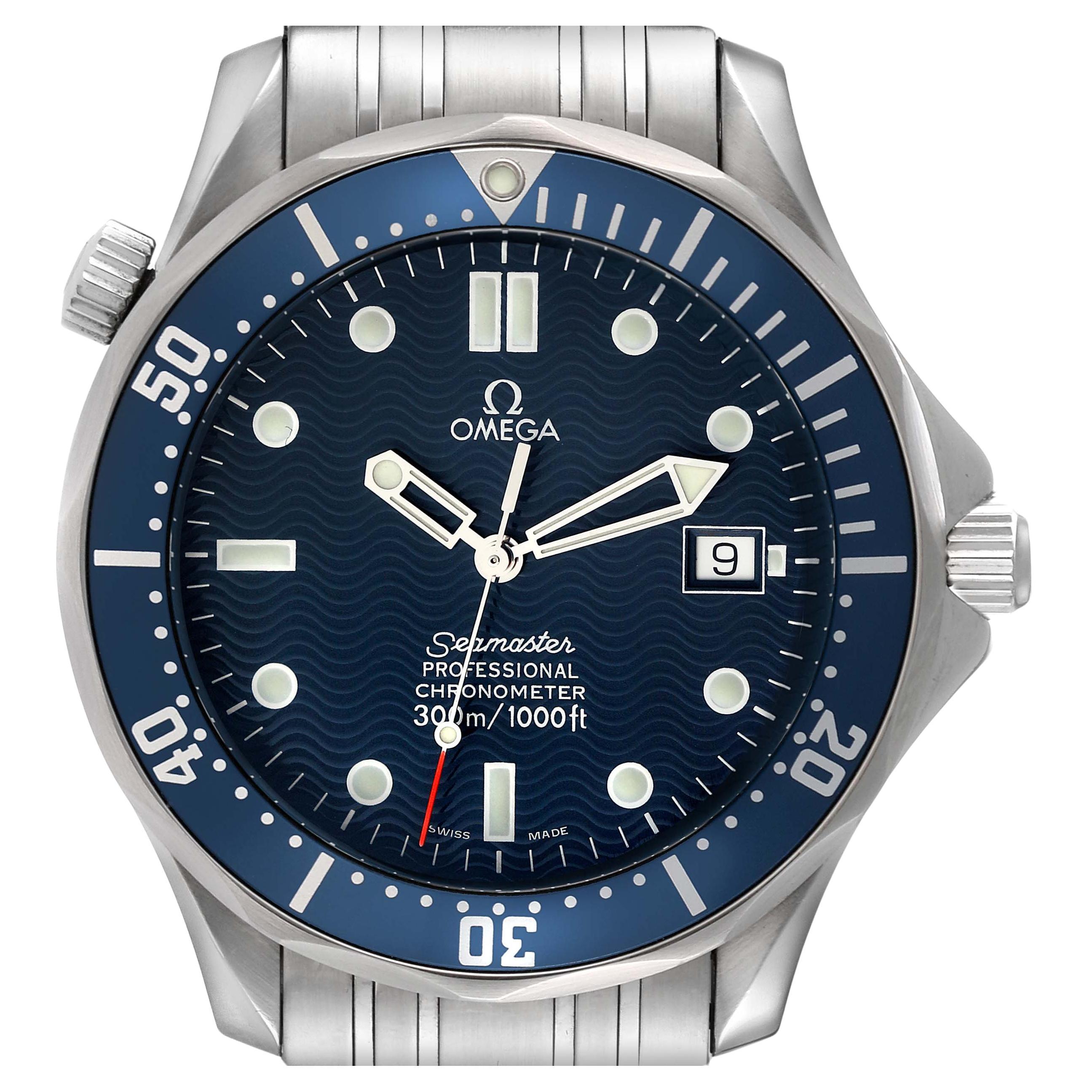 Omega Seamaster Diver 300mm Blue Dial Steel Mens Watch 2531.80.00 at ...