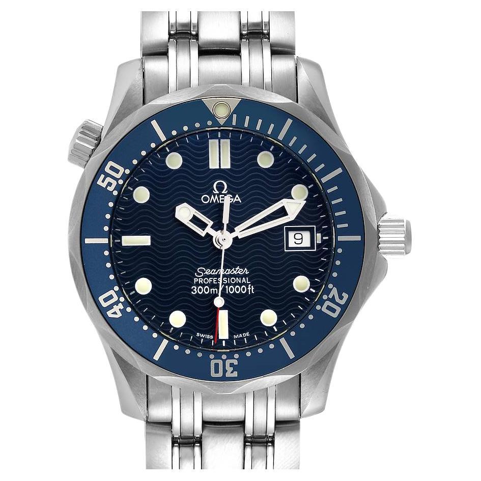 Omega Seamaster 300M Stainless Steel Blue Dial Quartz Men's Watch 2561. ...