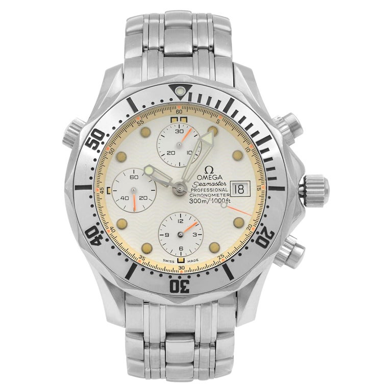 Omega Seamaster Diver's 300M White Dial Steel Automatic Men's Watch ...