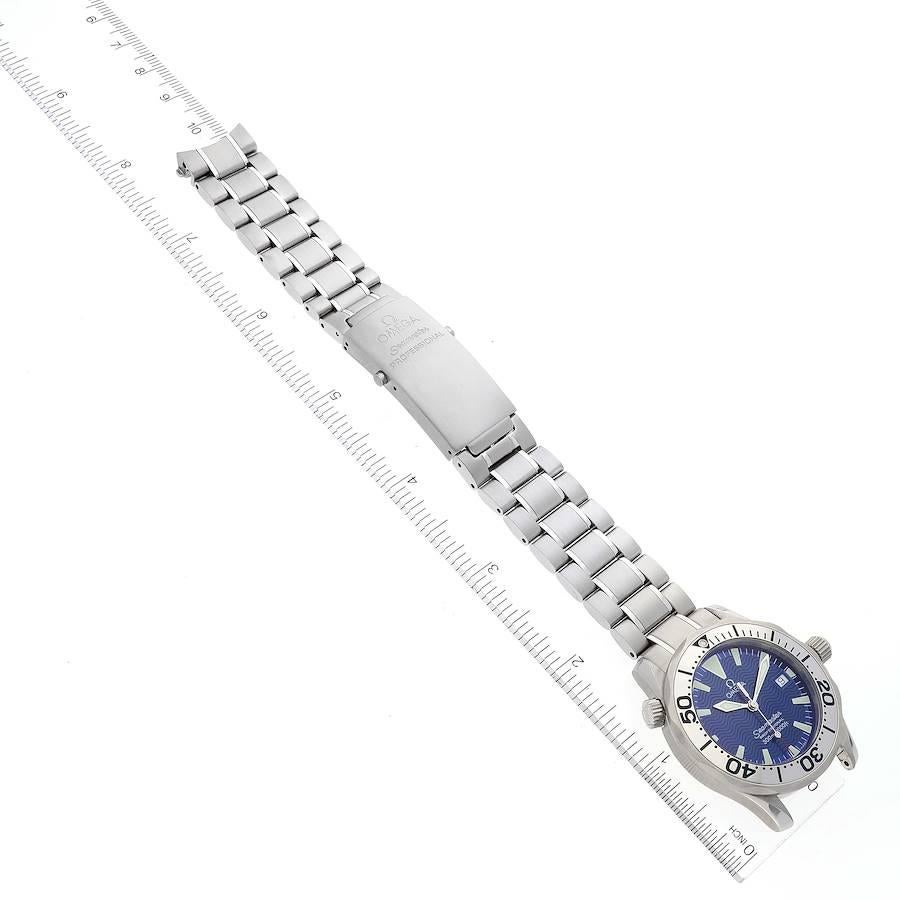 Omega Seamaster Electric Blue Wave Dial Midsize Mens Watch 2263.80.00 ...
