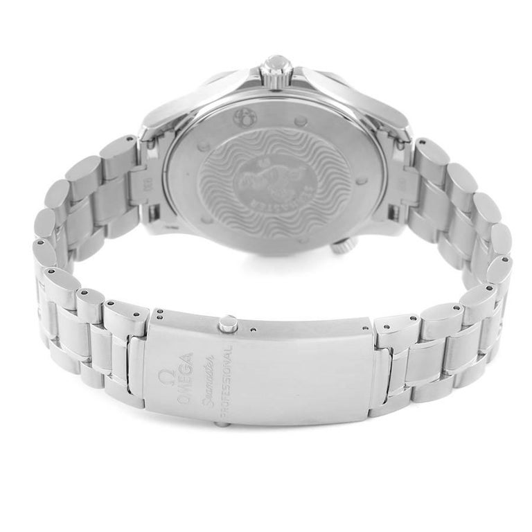 Omega Seamaster Electric Blue Wave Dial Steel Mens Watch 2265.80.00 Box ...