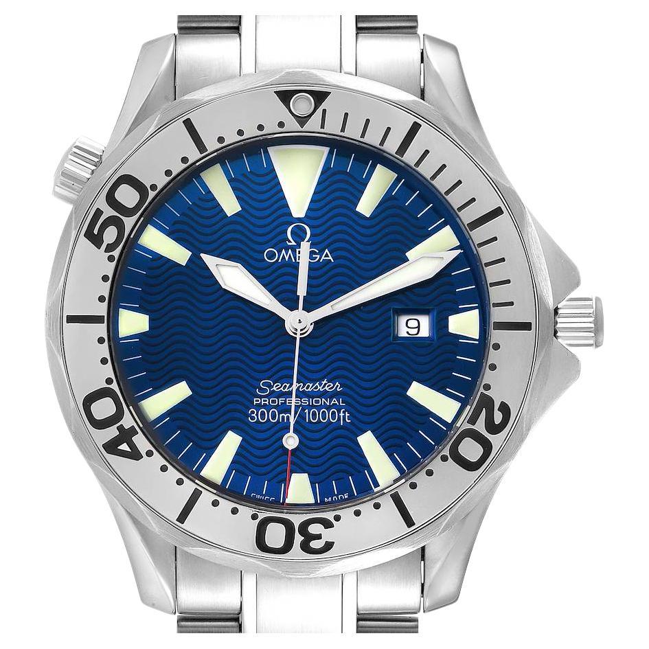 Omega Seamaster Black Wave Dial Steel Men's Watch 2254.50.00 For Sale ...