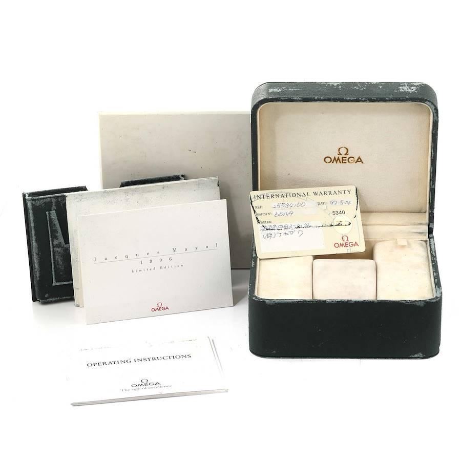 Omega Seamaster Jacques Mayol Limited Edition Midsize Mens Watch 2553. ...