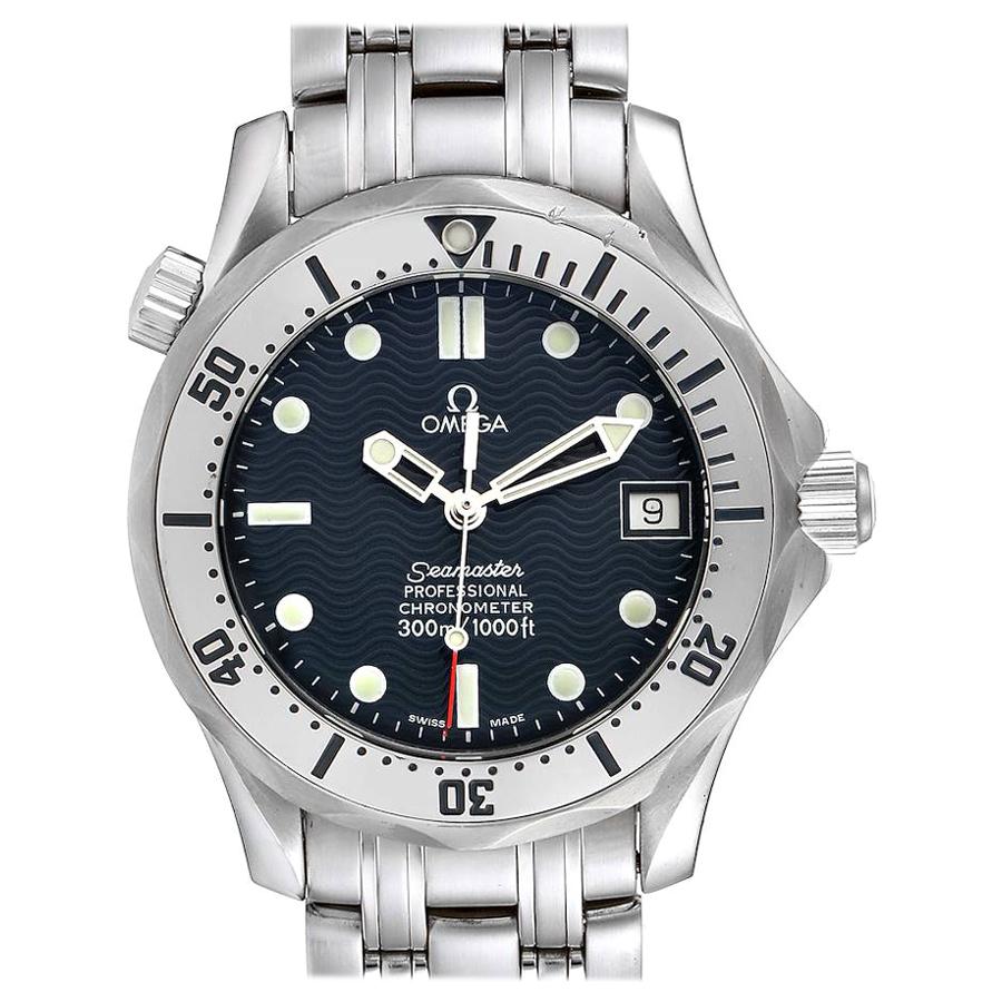 Men's Omega Seamaster Steel Watch, Red Dial at 1stDibs | omega ...