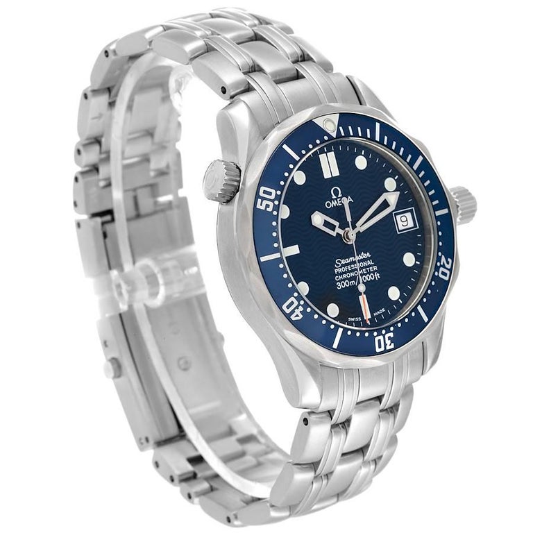 Omega Seamaster Midsize Blue Dial Steel Mens Watch 2551.80.00 Box Card ...