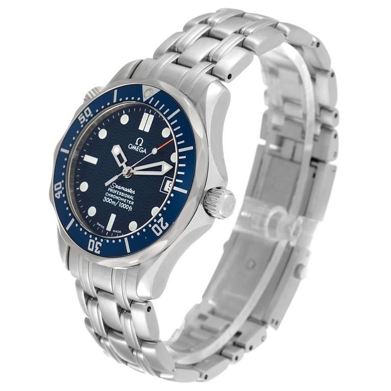 Omega Seamaster Midsize Blue Dial Steel Mens Watch 2551.80.00 Box Card ...