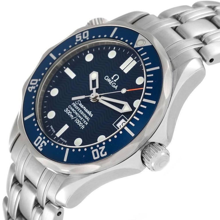 Omega Seamaster Midsize Blue Dial Steel Mens Watch 2551.80.00 Box Card ...