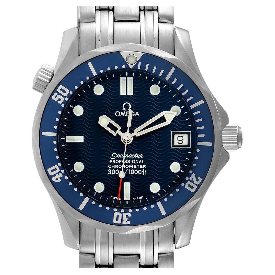 Omega Seamaster Midsize Steel Electric Blue Dial Watch 2554.80.00 at ...