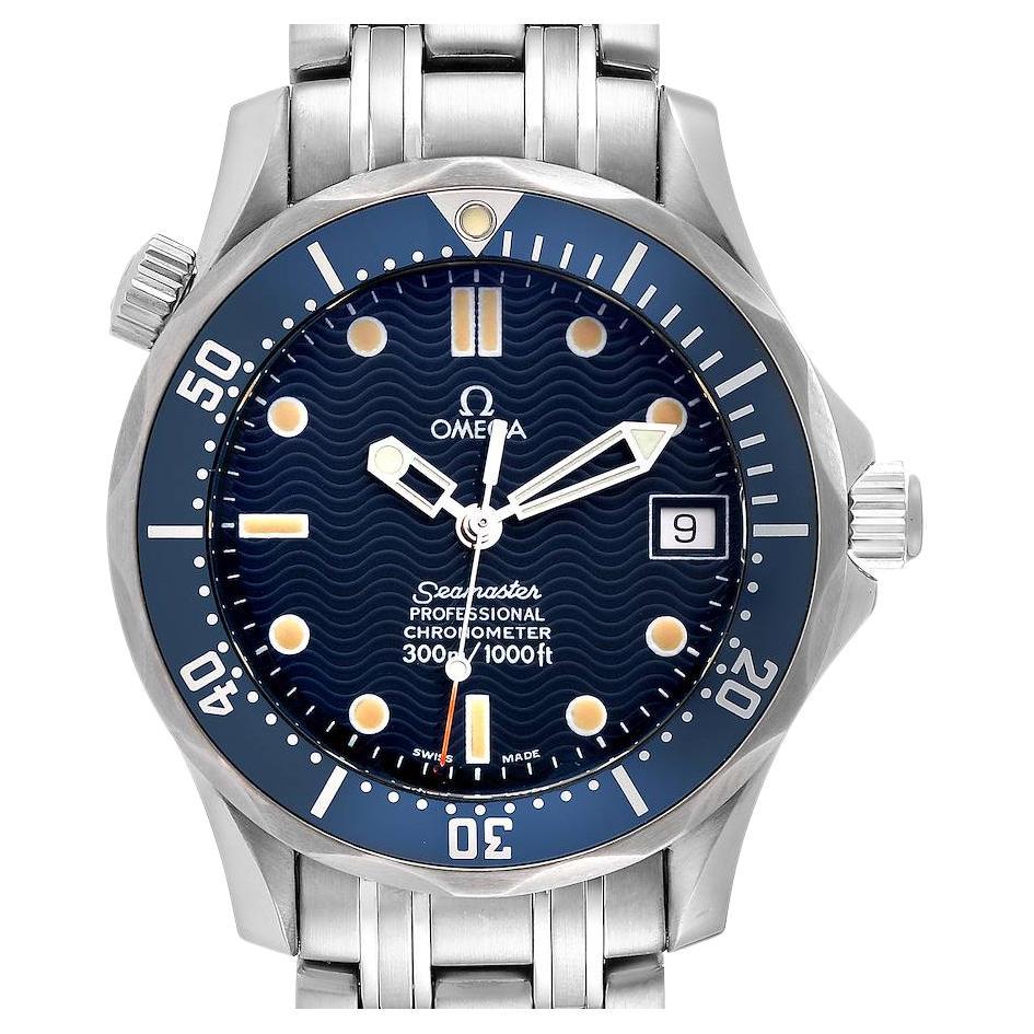 Omega Seamaster Midsize Blue Dial Steel Mens Watch 2551.80.00 at 1stDibs