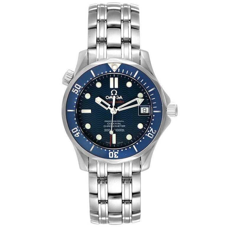 Omega Seamaster Midsize Co-Axial Steel Mens Watch 2222.80.00 Box Card ...