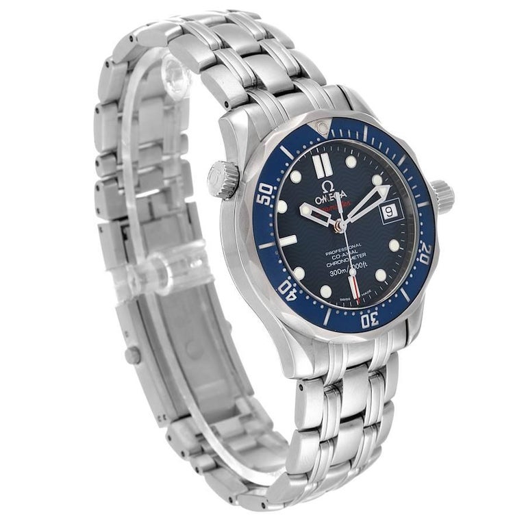 Omega Seamaster Midsize Co-Axial Steel Mens Watch 2222.80.00 Box Card ...
