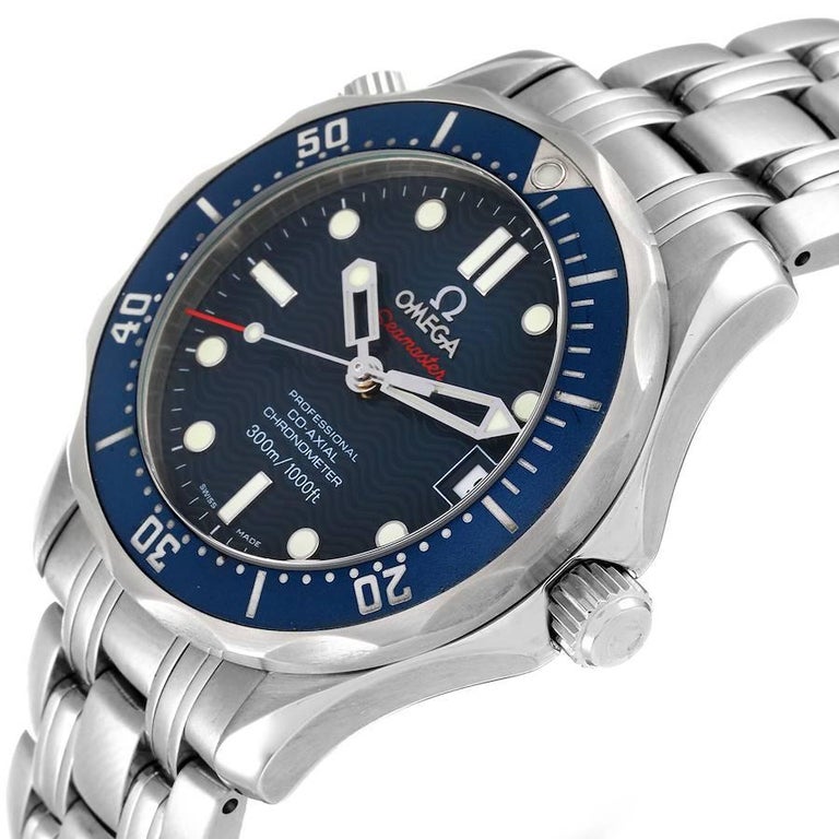 Omega Seamaster Midsize Co-Axial Steel Mens Watch 2222.80.00 Box Card ...