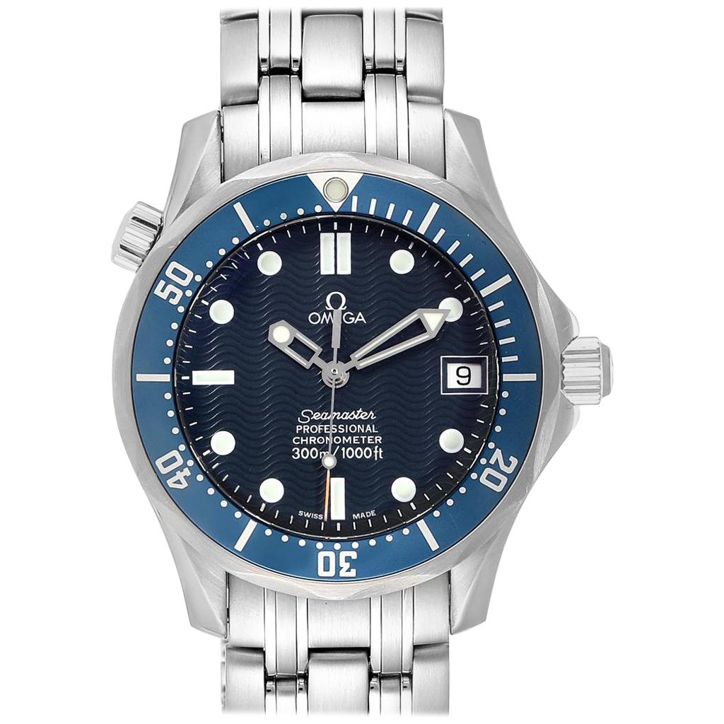 Omega Seamaster Midsize Blue Dial Steel Men's Watch 2551.80.00 Card For ...