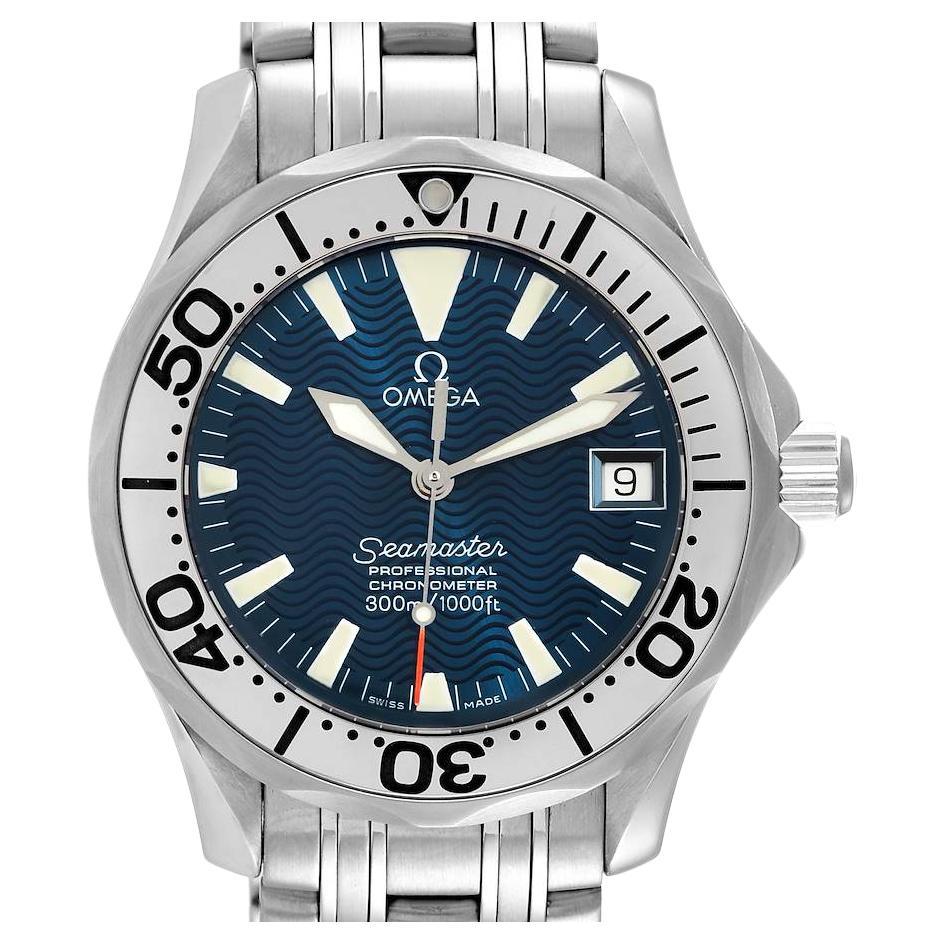 Omega Seamaster Midsize Blue Dial Steel Mens Watch 2551.80.00 For Sale ...