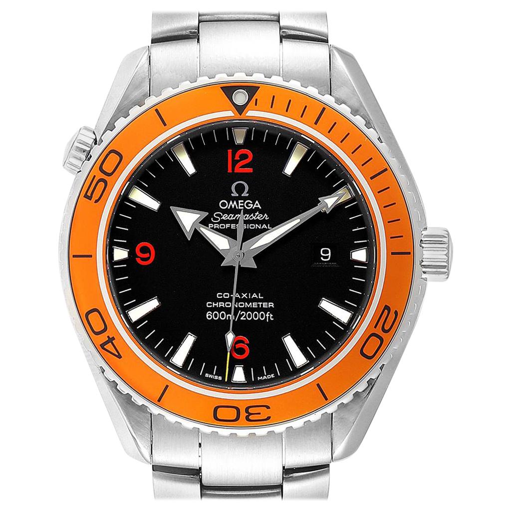 Omega Seamaster Planet Ocean 45 XL Orange Bezel Men's Watch 2208.50.00 ...
