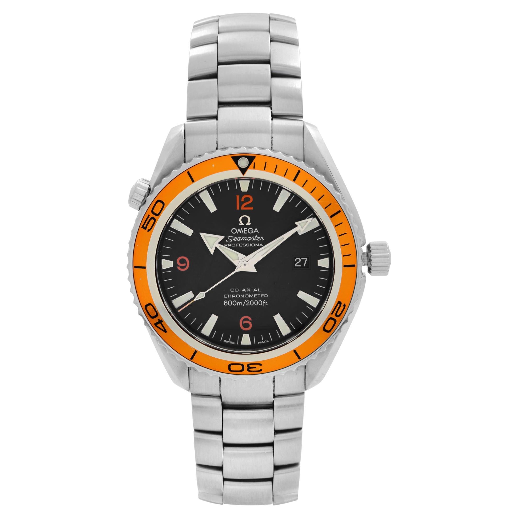 Omega Seamaster Planet Ocean 45 XL Orange Bezel Men's Watch 2208.50.00 ...