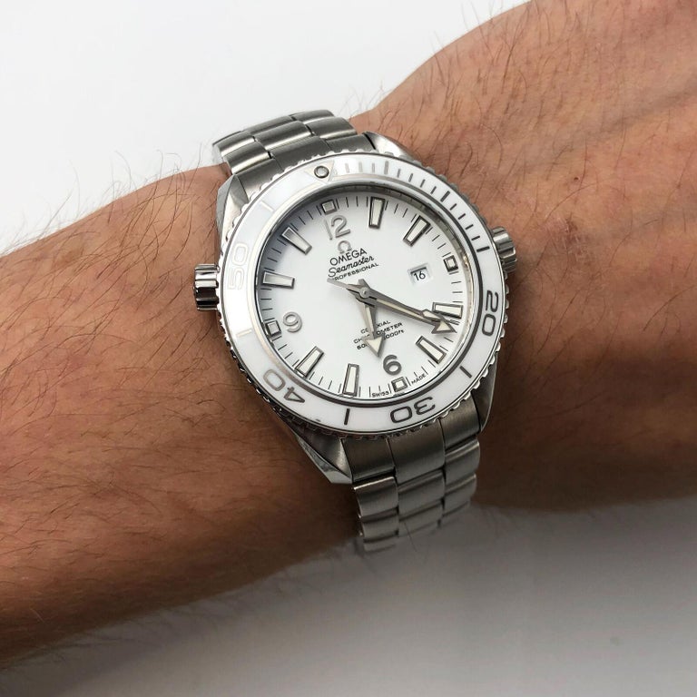 Omega Seamaster Planet Ocean White Dial Steel Watch 232.30.38.20.04.001 ...
