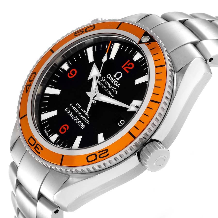 Omega Seamaster Planet Ocean Orange Bezel Steel Mens Watch 2209.50.00 ...