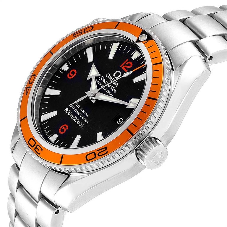 Omega Seamaster Planet Ocean Orange Bezel Steel Men's Watch 2209.50.00 ...