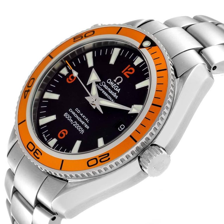 Omega Seamaster Planet Ocean Orange Bezel Steel Mens Watch 2209.50.00 ...