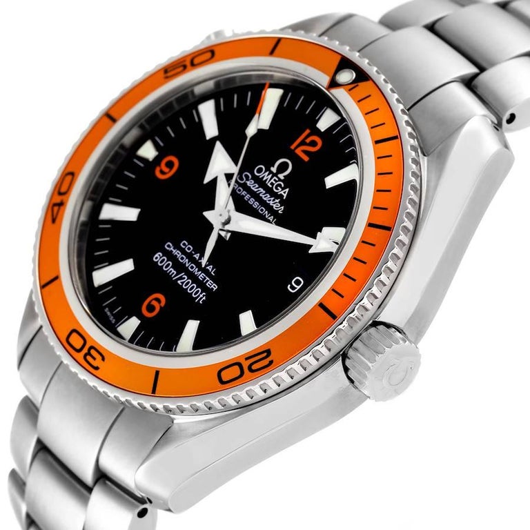 Omega Seamaster Planet Ocean Orange Bezel Steel Mens Watch 2209.50.00 ...