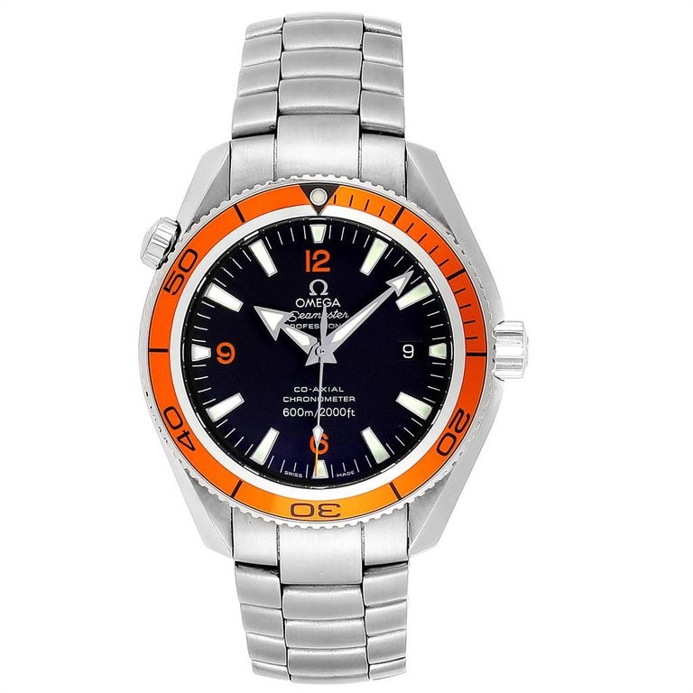 Omega Seamaster Planet Ocean Orange Bezel Watch 2209.50.00 Box Card For ...