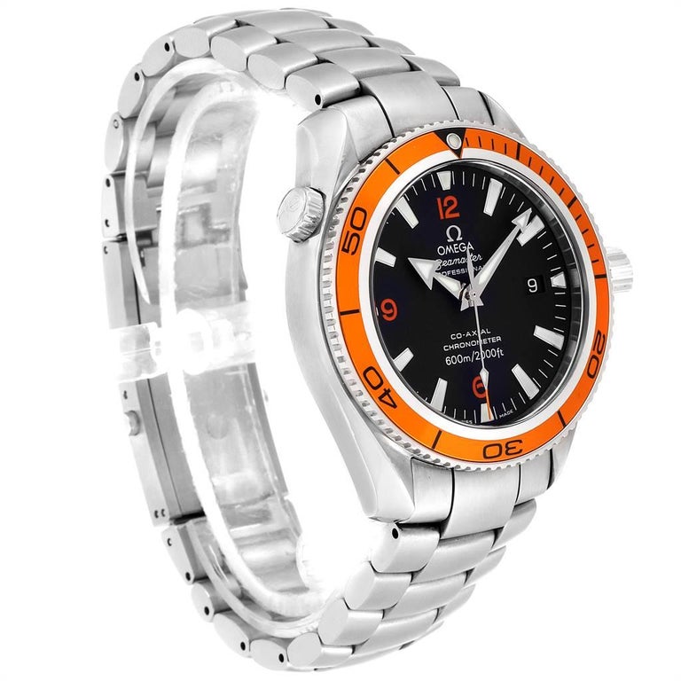 Omega Seamaster Planet Ocean Orange Bezel Watch 2209.50.00 Box Card For ...