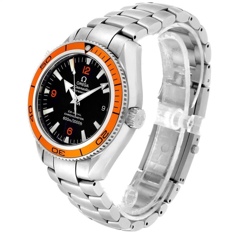 Omega Seamaster Planet Ocean Orange Bezel Watch 2209.50.00 Box Card For ...