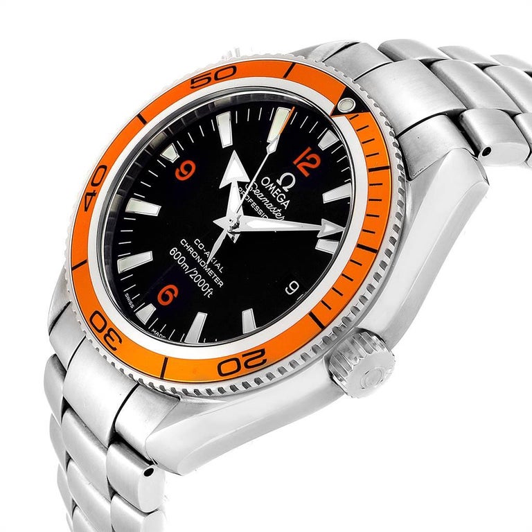 Omega Seamaster Planet Ocean Orange Bezel Watch 2209.50.00 Box Card For ...