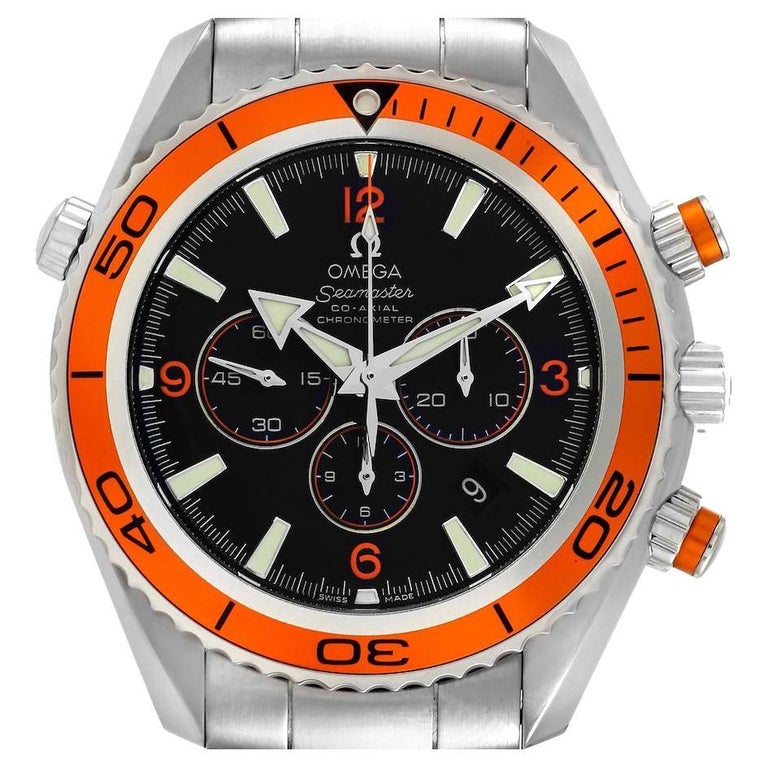 Omega Seamaster Planet Ocean XL Chrono Mens Watch 2218.50.00 Box Card ...