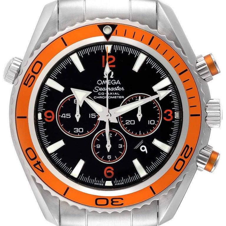 Omega Seamaster Planet Ocean XL Chrono Mens Watch 2218.50.00 Box Card ...