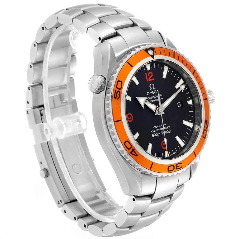 Omega Seamaster Planet Ocean XL Orange Bezel Men’s Watch 2208.50.00 For ...