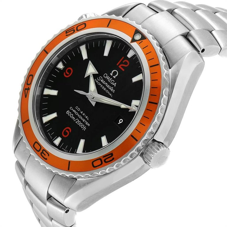 Omega Seamaster Planet Ocean XL Orange Bezel Men's Watch 2208.50.00 For ...