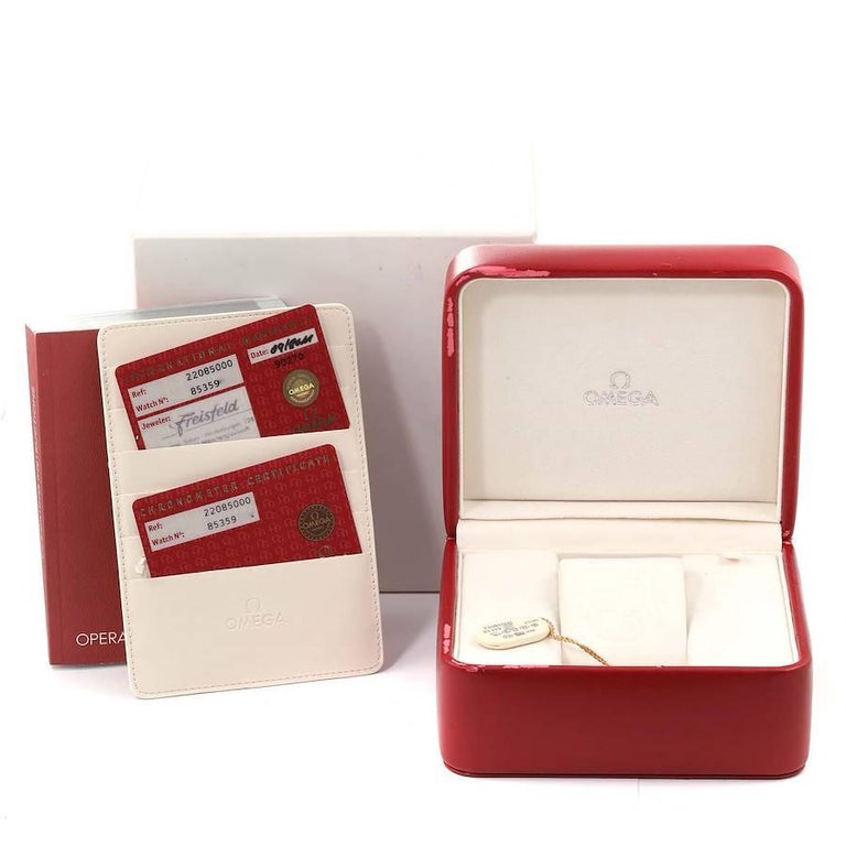 Omega Seamaster Planet Ocean XL Orange Bezel Watch 2208.50.00 Box Card ...