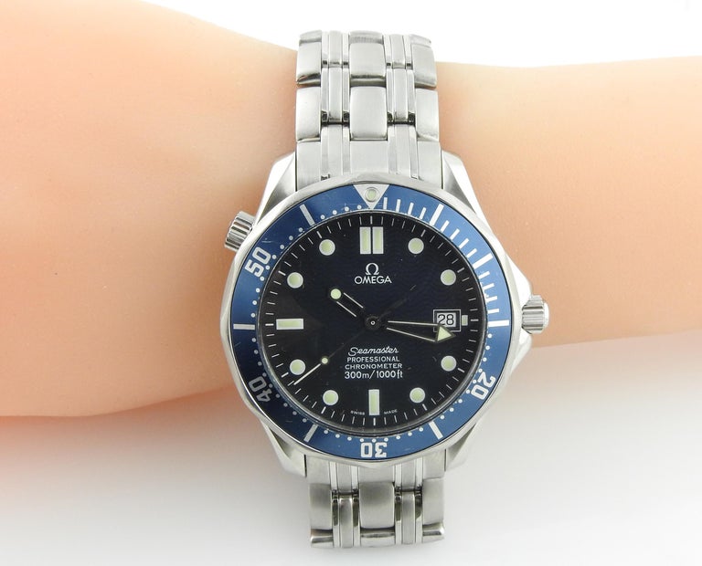 Omega Seamaster Professional 300m Men's Watch Blue Dial Bezel 2531.80 ...