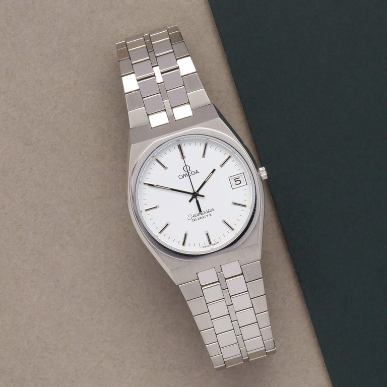 Omega Seamaster Quartz 1342 Men Stainless Steel Watch at 1stDibs