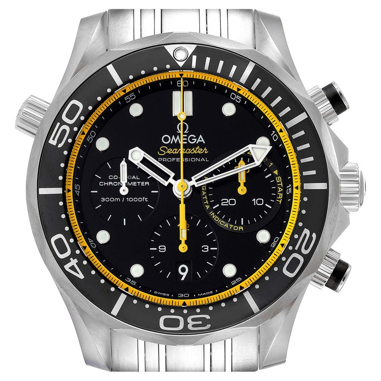 Omega Seamaster Regatta Yellow Hands Mens Watch 212.30.44.50.01.002 Box ...