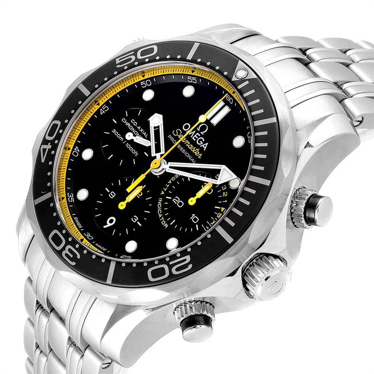 Omega Seamaster Regatta Yellow Hands Watch 212.30.44.50.01.002 Card For ...