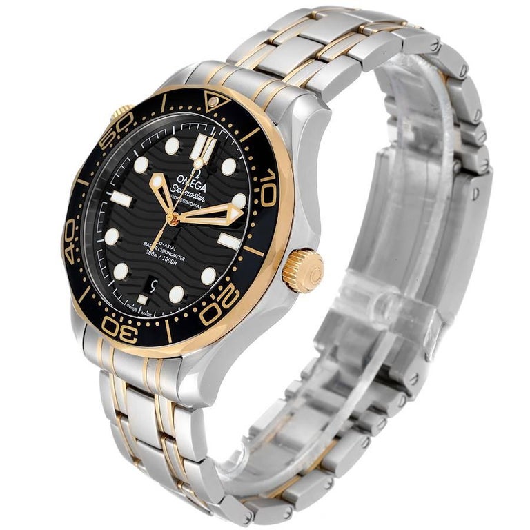Omega Seamaster Steel Yellow Gold Mens Watch 210.20.42.20.01.002 Box ...