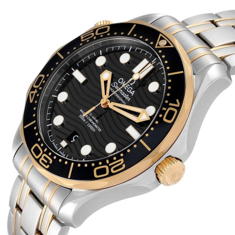 Omega Seamaster Steel Yellow Gold Mens Watch 210.20.42.20.01.002 Box ...