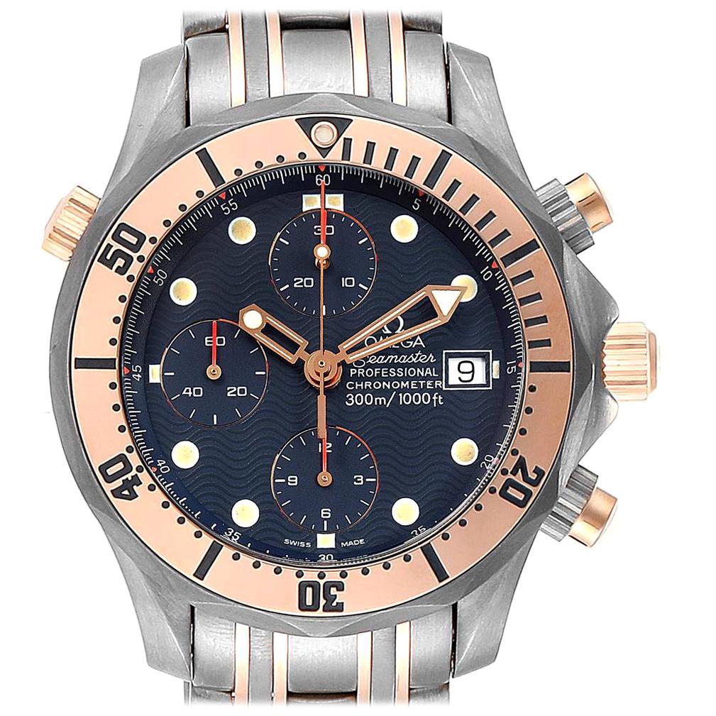 Omega Seamaster Titanium 18 Karat Rose Gold Men's Watch 2296.80.00 For ...